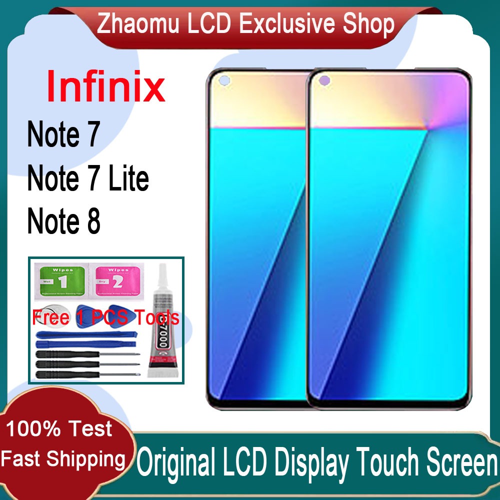 Original Infinix Note 7 Note 7 Lite Note 8 LCD Display Touch Screen ...