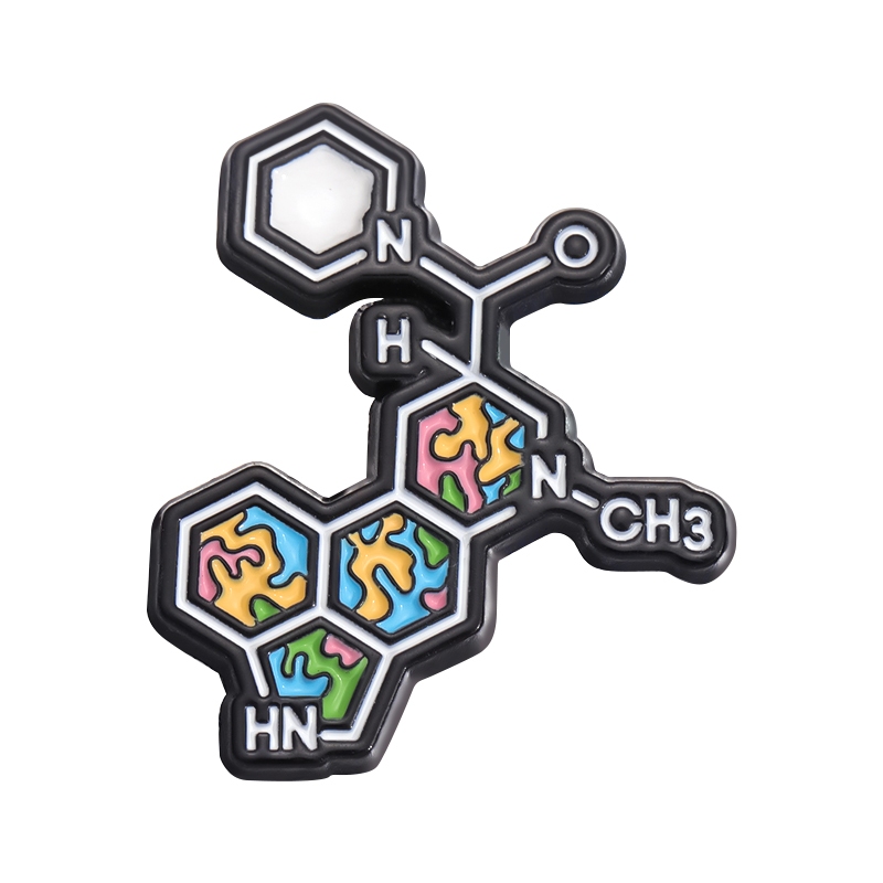 100 Styles Academic Chemistry Enamel Pins Chemical Test Tube Molecule ...