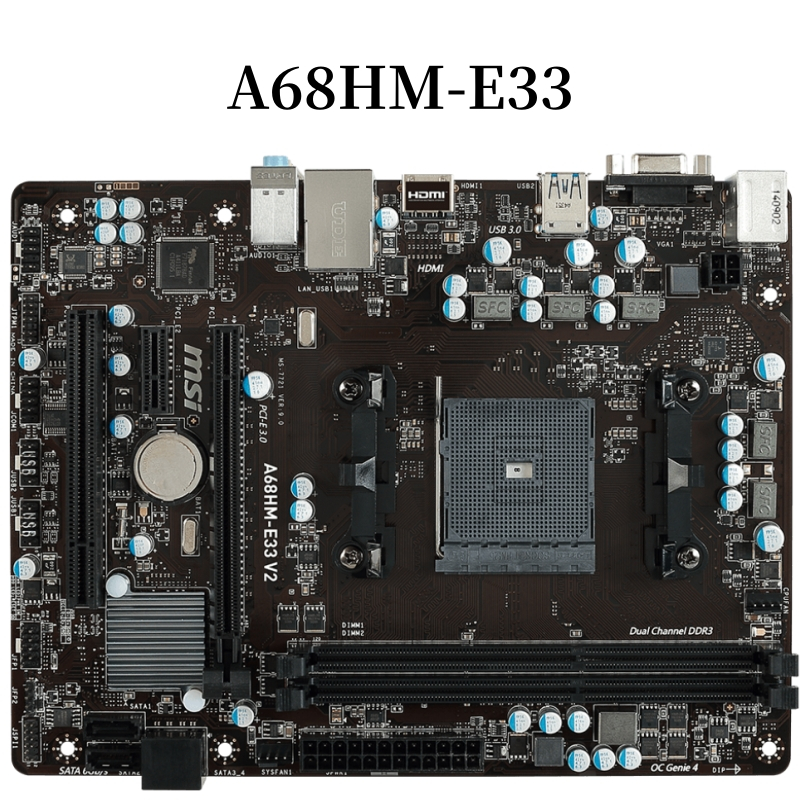 Used MSI A68HM-E33 V2 A55M-E33 A88XM-E35 A58 68HM-P33 V2 Motherboards, FM2 FM2+ Desktop ...