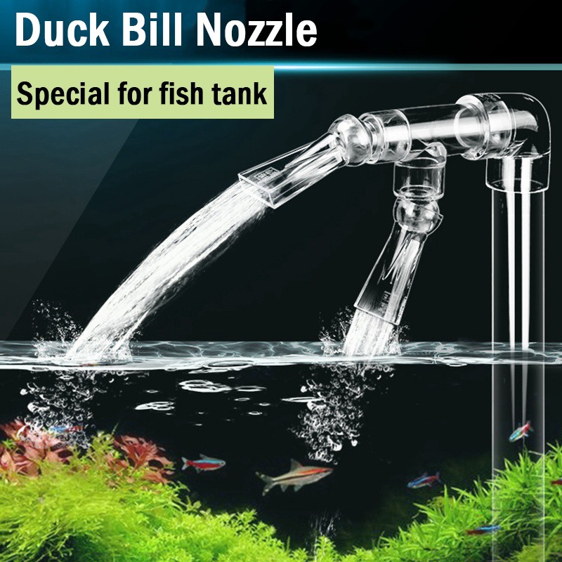 1PC Acrylic Duckbill Water Outlet Nozzle Aquarium Pipe Fitting Aquarium ...
