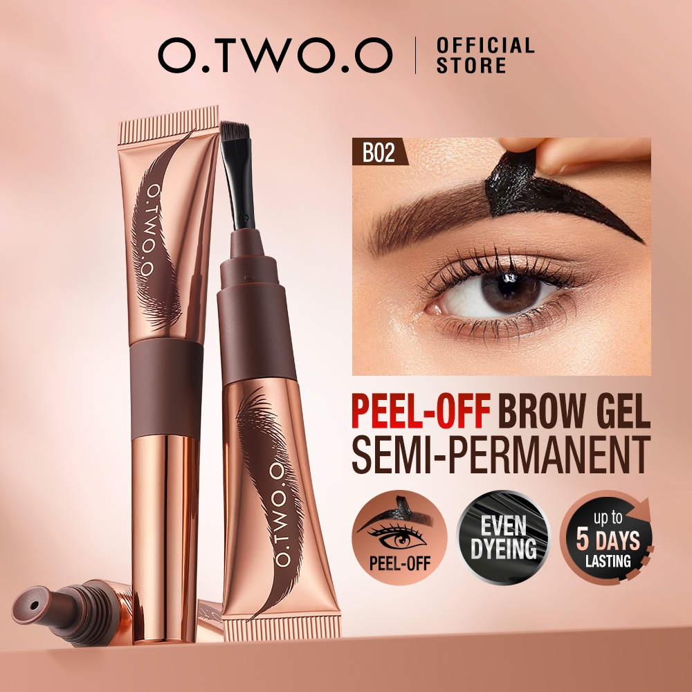 O.TWO.O Waterproof Peel-Off Eyebrow Gel Semi-permanent Natural Brow ...