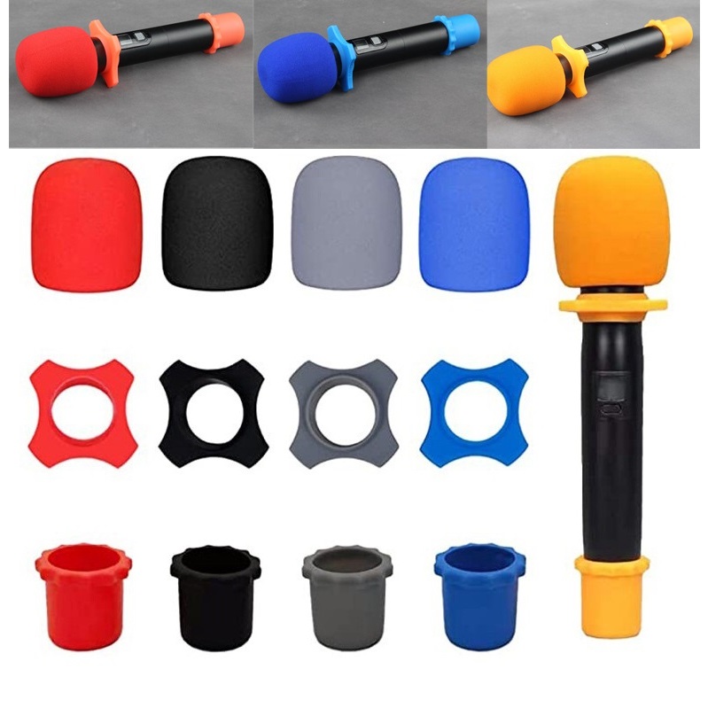Microphone Cover Protector Handheld Wireless Microphone Windscreen Foam ...