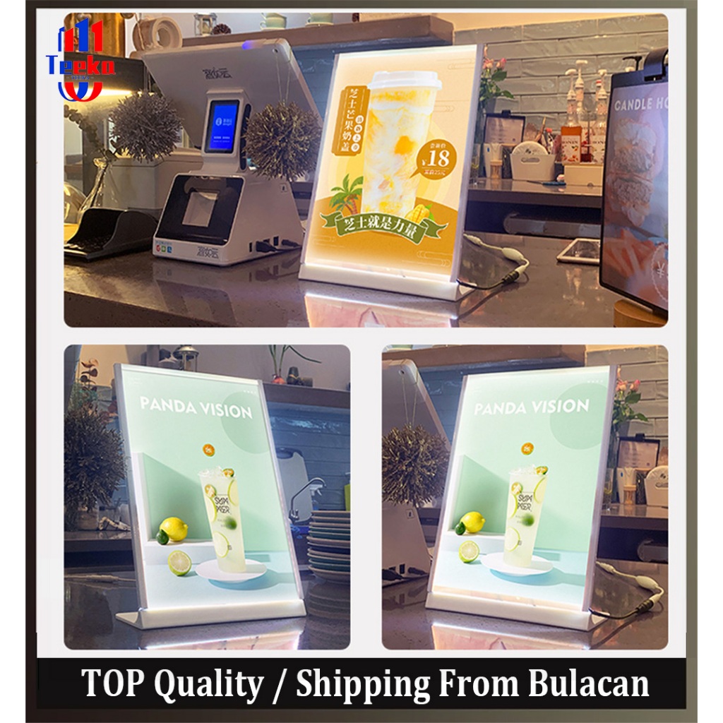 Restaurant Desktop Display Billboard with Light A3/A4 Restaurant Menu ...
