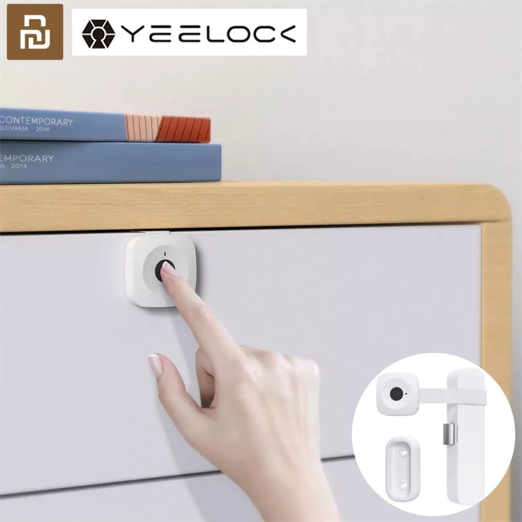 Xiaomi YEELOCK Fingerprint Drawer Lock Punch-free Smart Furniture ...