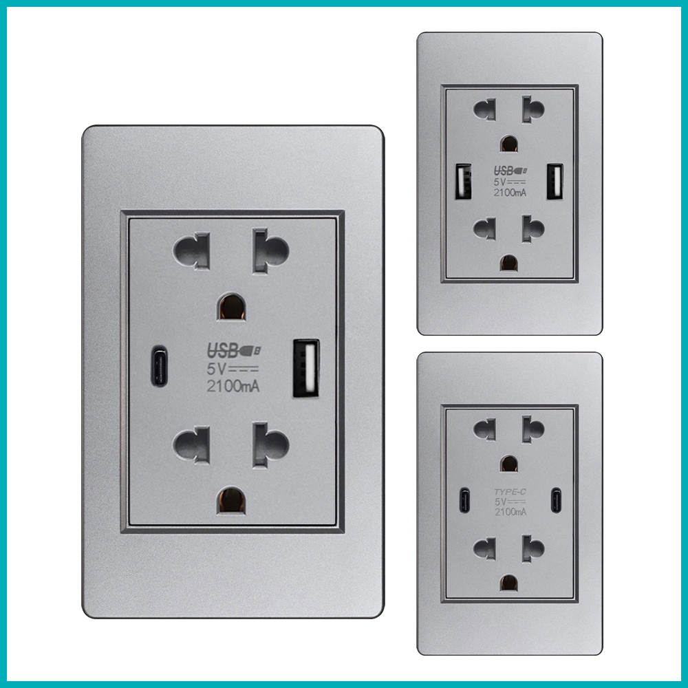 VISWE 2X3Pin+USB socket,Fast Charging socket,plastic material，Available ...