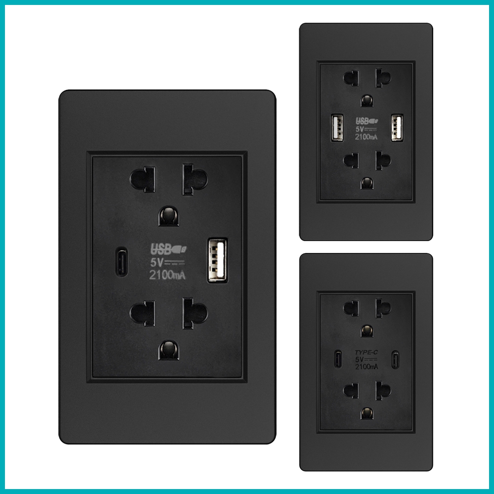 VISWE 2X3Pin+USB socket,Fast Charging socket,plastic material，Available ...