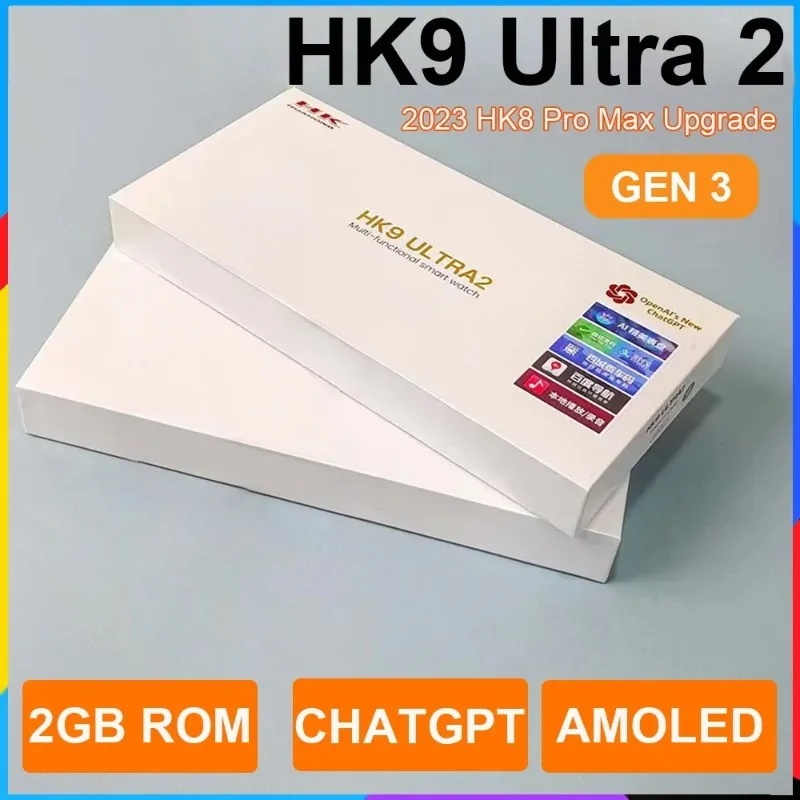 HK9 ULTRA2 HK9 PRO+(PLUS) AMOLED Smart Watch Men Women ChatGPT NFC Smartwatch Dynamic Island 2GB ...