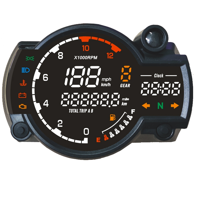 For Yamaha Honda 50cc-200cc Digital Meter LED Motorcycle RX2N ATV LCD ...