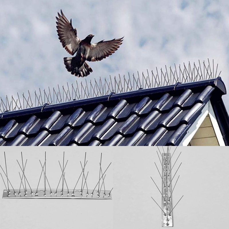 33/50cm Roof Bird Scarer Deterrent Kit Pigeon Spikes and Bird Repeller ...