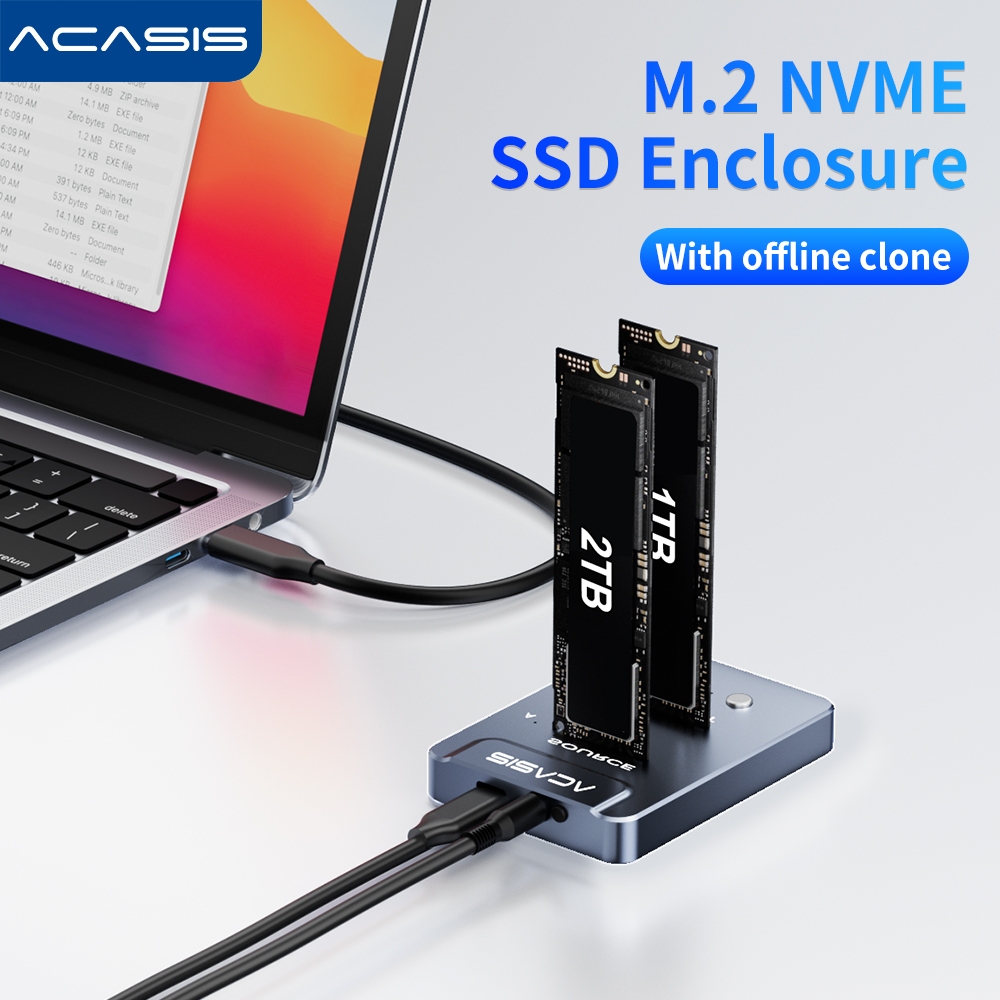 ACASIS Type-c USB3.1 10Gpbs To NVMe Dual-Bay NVMe Docking Station For ...