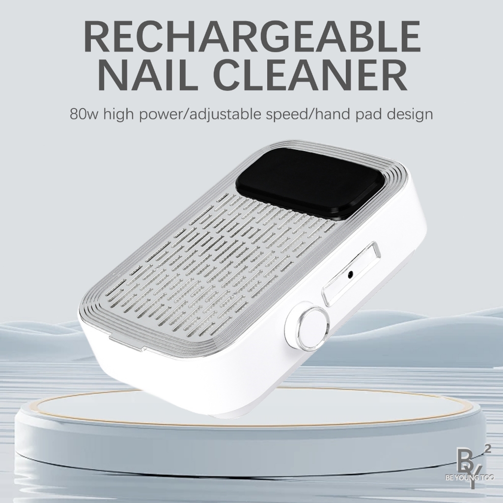 BY2 80W Cordless Nail Dust Vacuum Cleaner Rechargeable Nail Dust ...