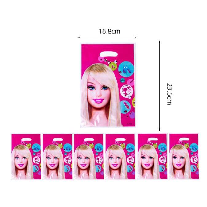 6pcs barbie Party bags set supplies girl theme lootbag pearl return ...