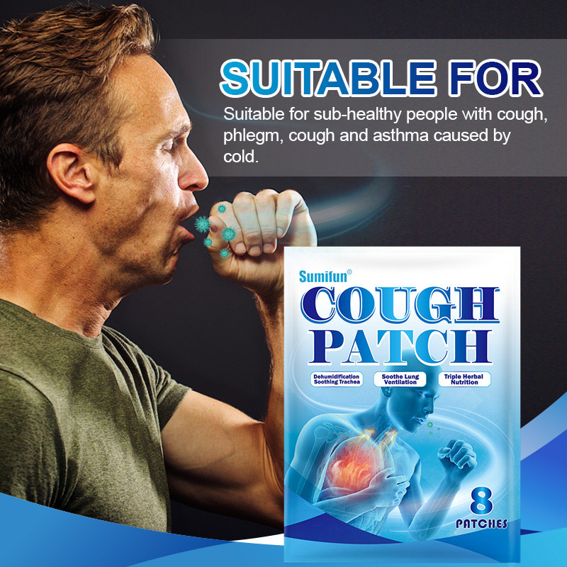 16Pcs Cough Relief Patch Herbal Plaster For Relieves Cough Itchy Throat ...
