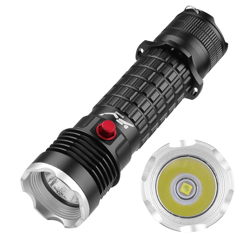 Diving Flashlight Strong Light XHP50 1000LM Magnetic Switch 18650 26650 ...