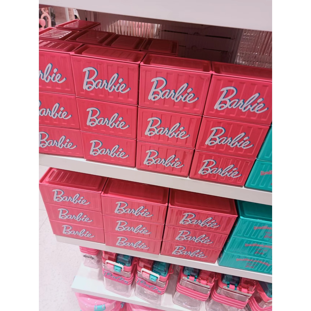 Miniso Barbie 65 anniversary iron container storage | Shopee Philippines