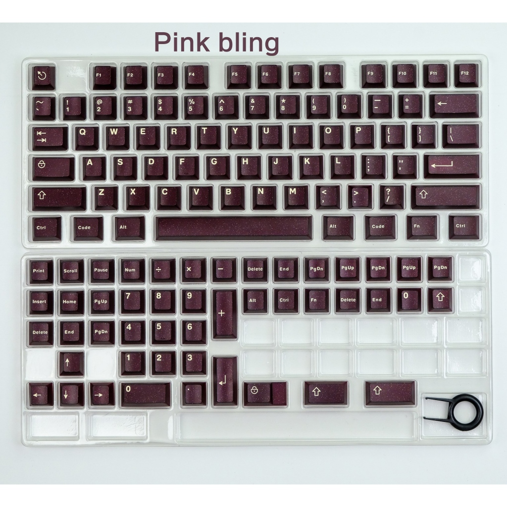 Pyga wine red keycaps cherry profile No pad area Doubleshot ABS ...