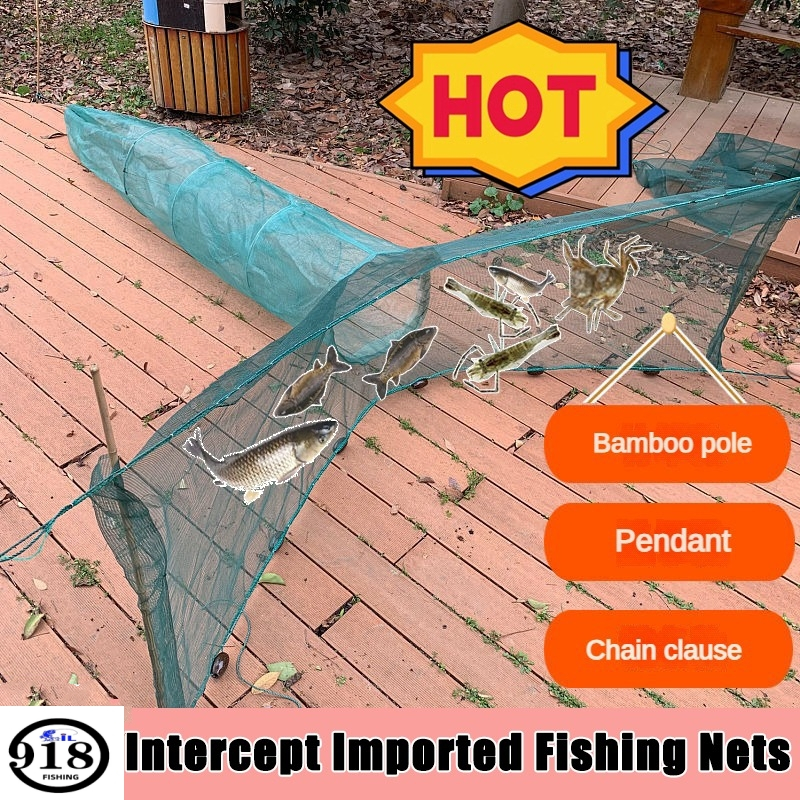 【COD】Imported Fishing Nets Fish Trap Portable Fish Shrimp Mesh Cage ...