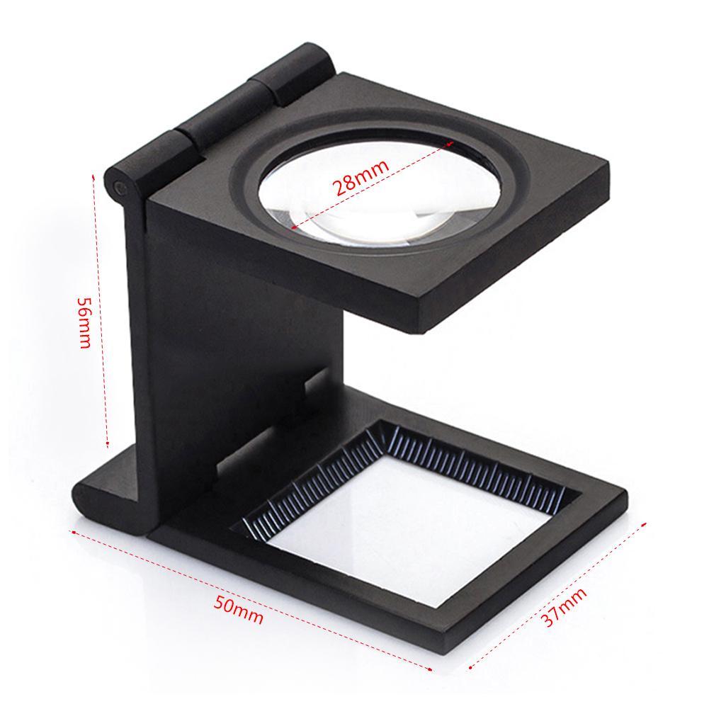 10x Metal Desk 2 LED Magnifier Optical Lens Black Foldable Printing ...