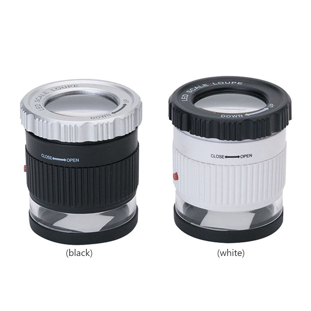 30X Cylindrical Scale Magnifying Glass Adjustable Focal Jewelry Loupe ...