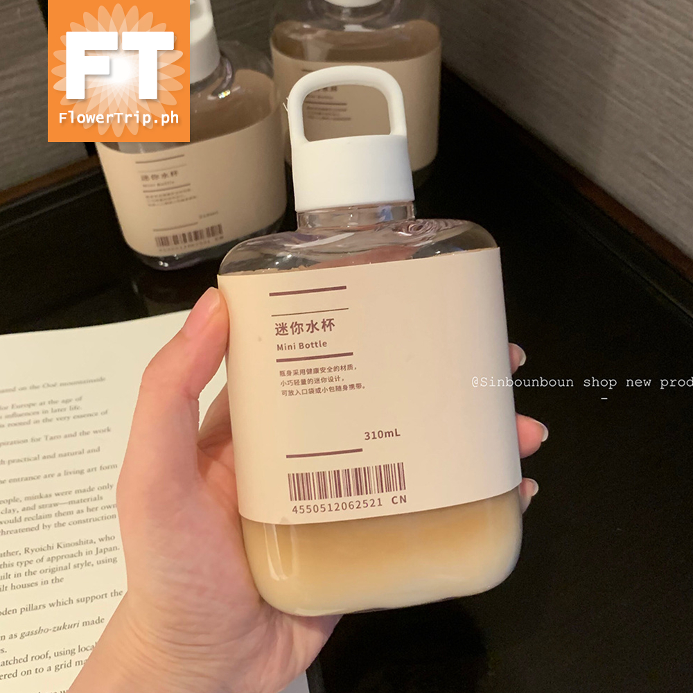 310ML Flat Water Bottle Female Kid Mini Water Cup Square Muji ...