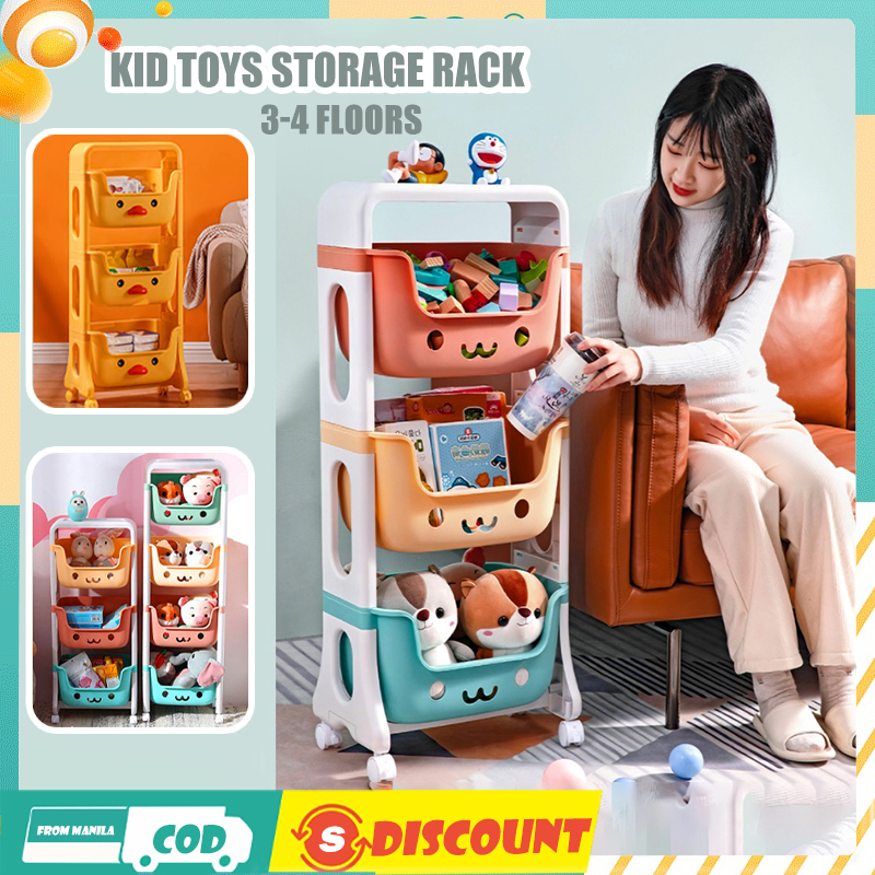 3/4 layers Toy organizer Storage rack Kids Toy rack organizer layer ...