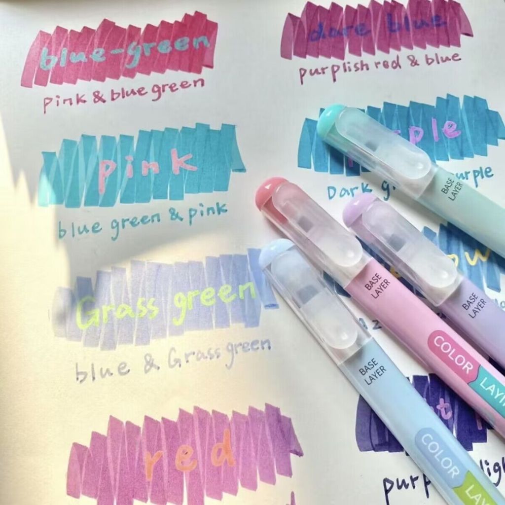 Ohaya 丨 Magic Stacking Color Highlighter 丨 Double-Headed Stacking Color ...