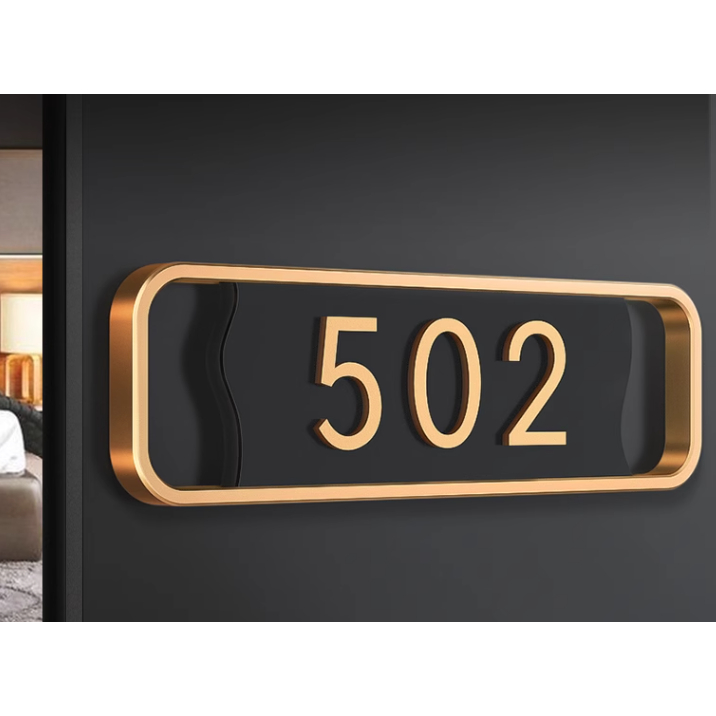 【DIY】 Acrylic Light Luxury Luxury High end Household Door Number Plate ...