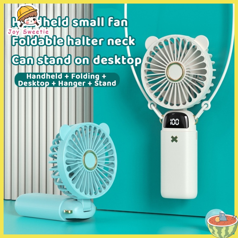 2024 new cute cartoon handheld small fan with 5-speed adjustable wind ...
