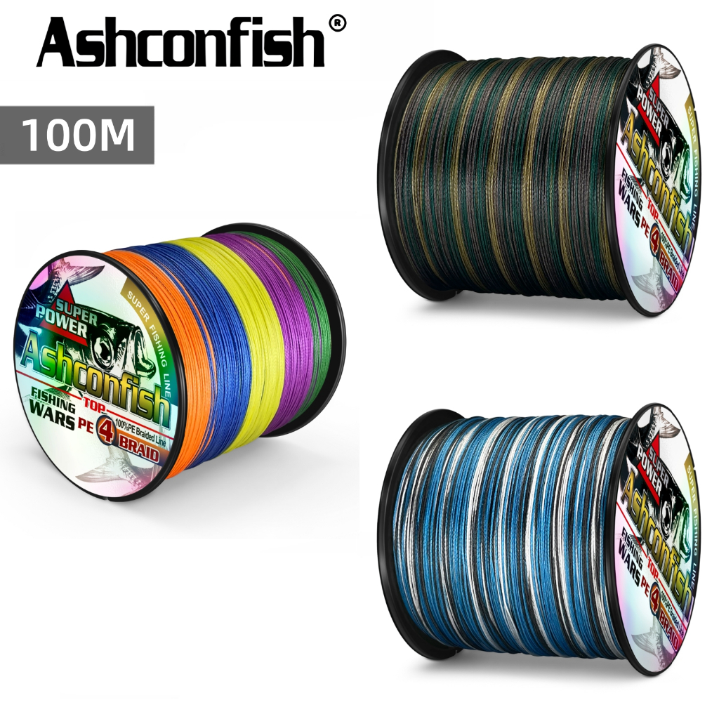 Ashconfish 100M 4 Strands Braided Fishing Line 6-100LB PE Lines ...
