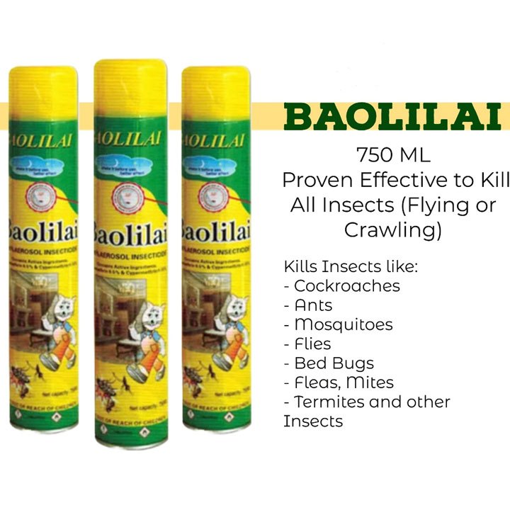 Baolilai Insecticide Spray Aerosol Insect Spray Mosquito Killer 750ml ...