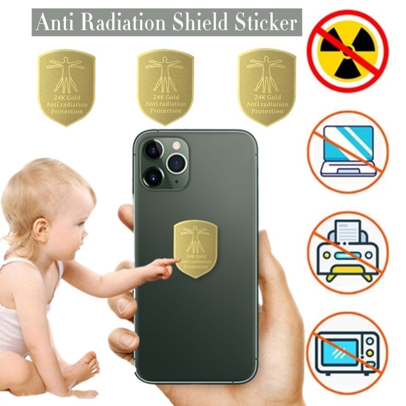 24K Gold Anti Radiation Mobile Phone Stickers Healthy Scalar Energy ...