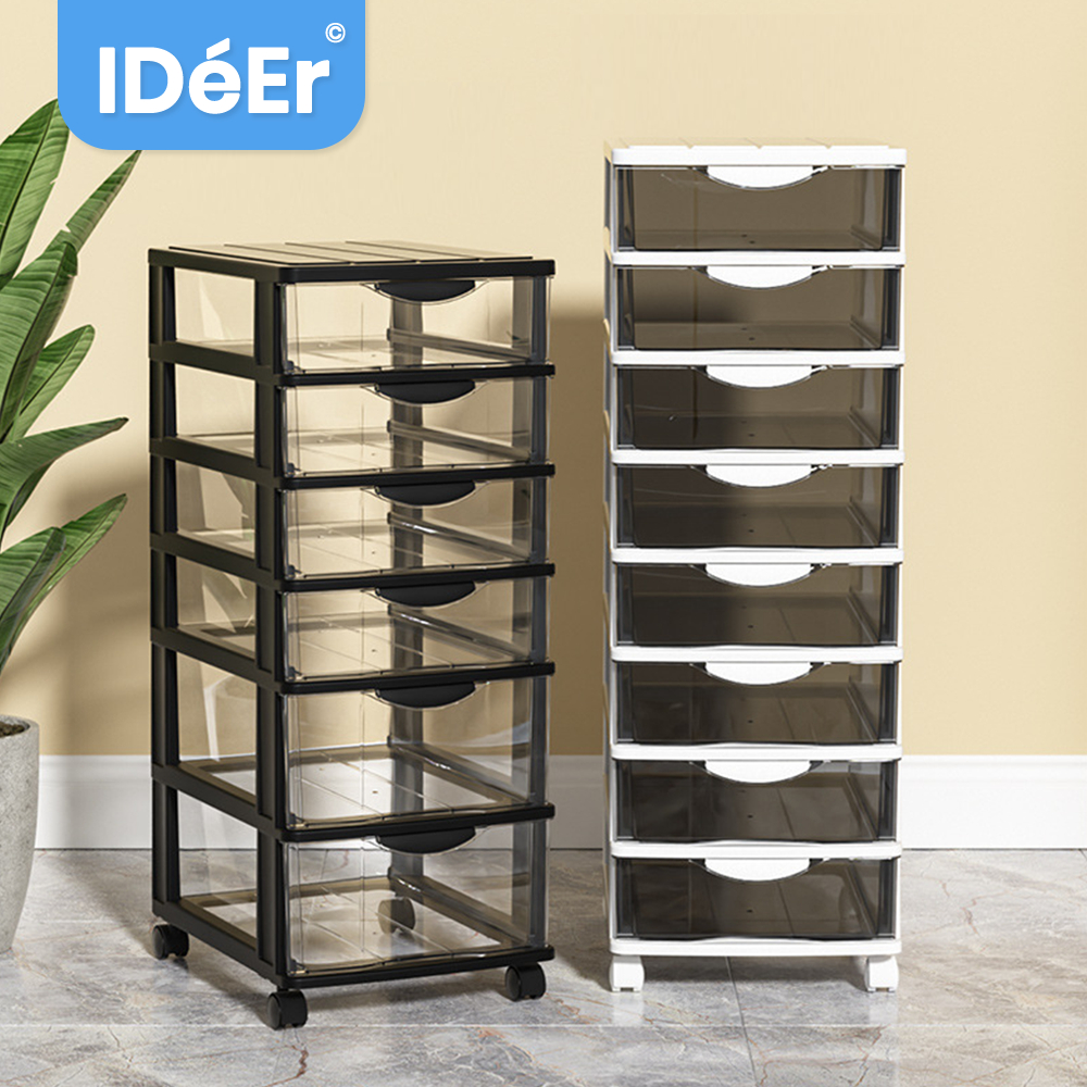 3/5/6/7 Layer Storage Cabinet With Wheel Office Desk Drawer Cabinet ...