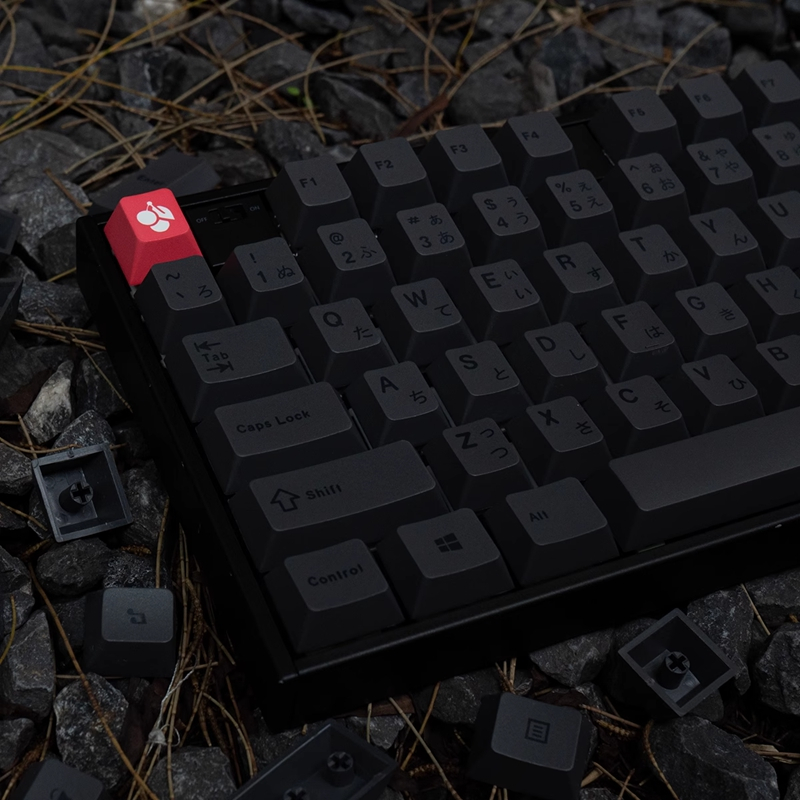 【Keycap Only】Minimalist Black Keycap 130 keys Cherry Profile PBT Dye ...