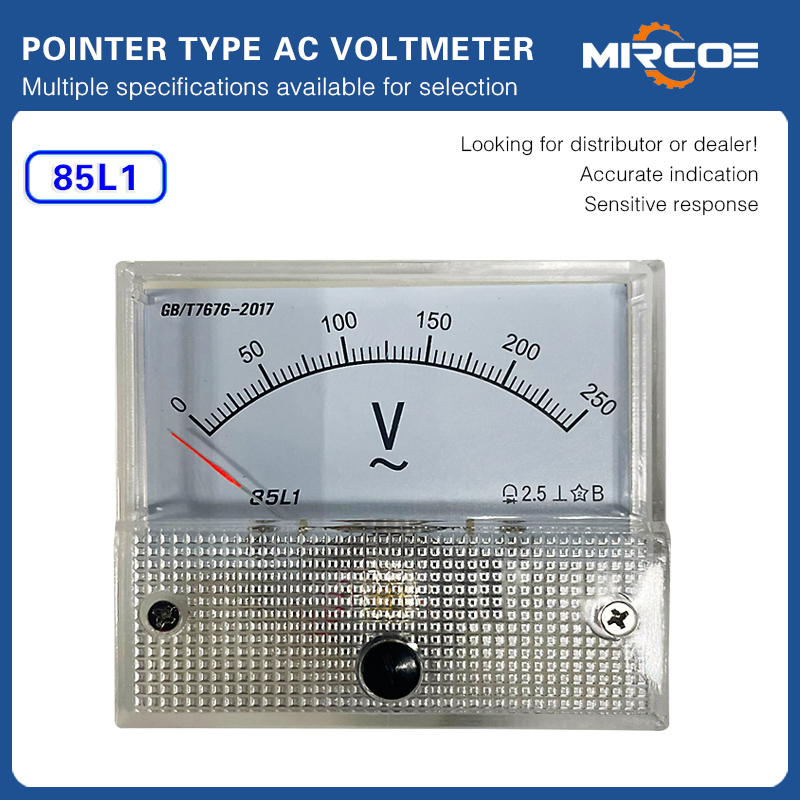 AC 250V Pointer Voltage Meter For Electrical Control Panel High ...