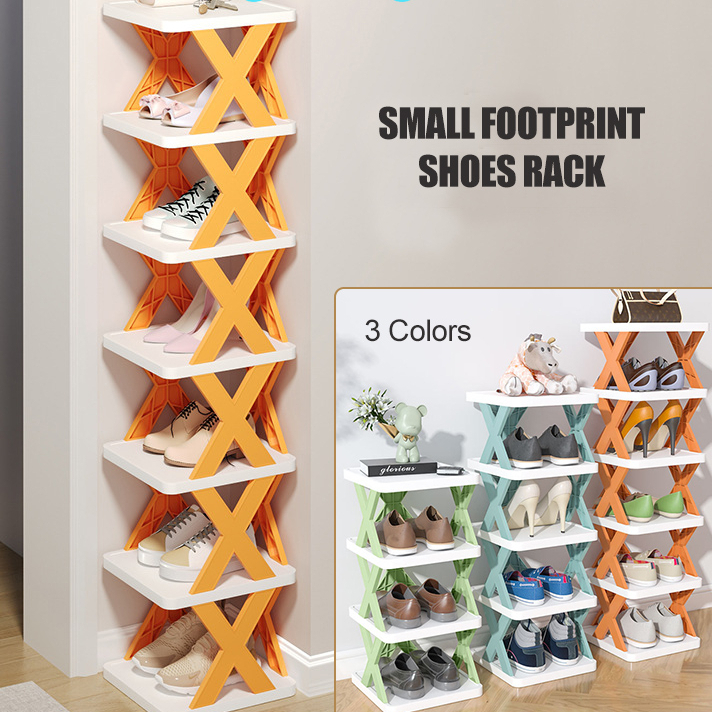 Plastic Shoes Rack Multi-layer Narrow Shoe Rack Storage Cabinet Space ...