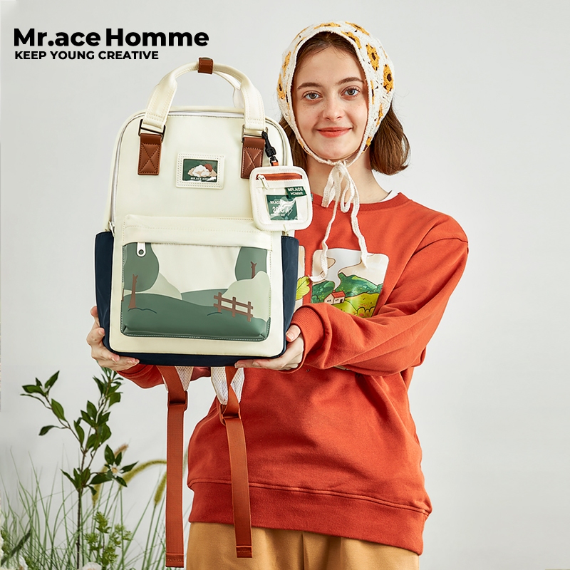Mr.ace Homme cute japanese tote backpack for women aesthetic bagpack ...