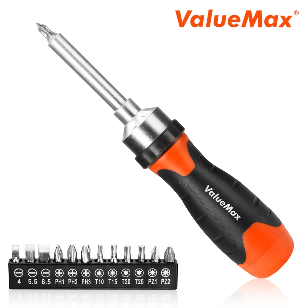 ValueMax 13-in-1 Multi-bit Ratcheting Screwdriver Set Tool All in One Portable Multi-purpose ...