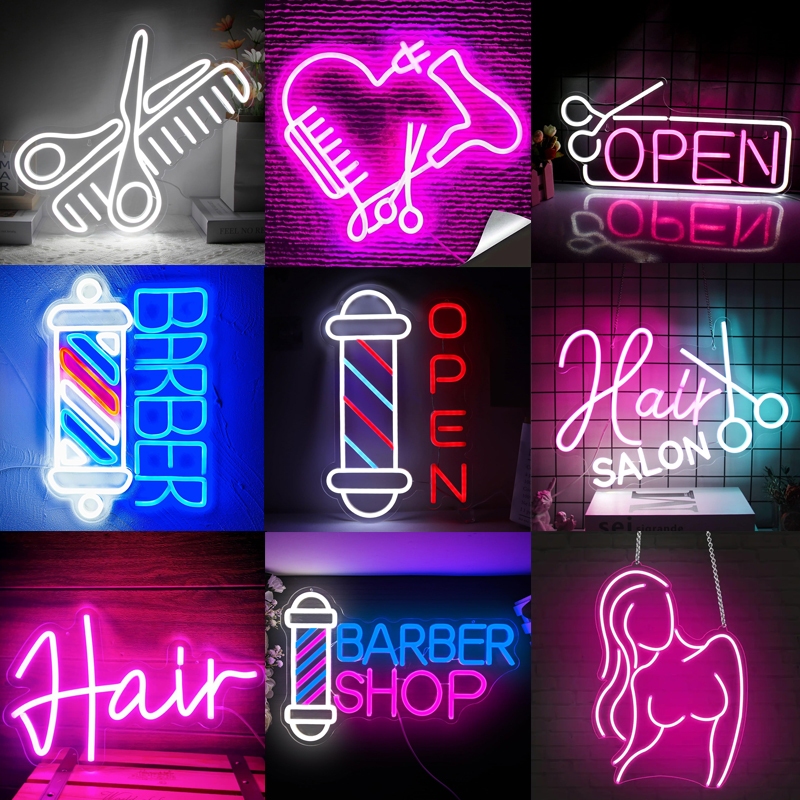Hair Salon Neon Sign Beauty Room Decor Barber Neon Light Salon LED ...