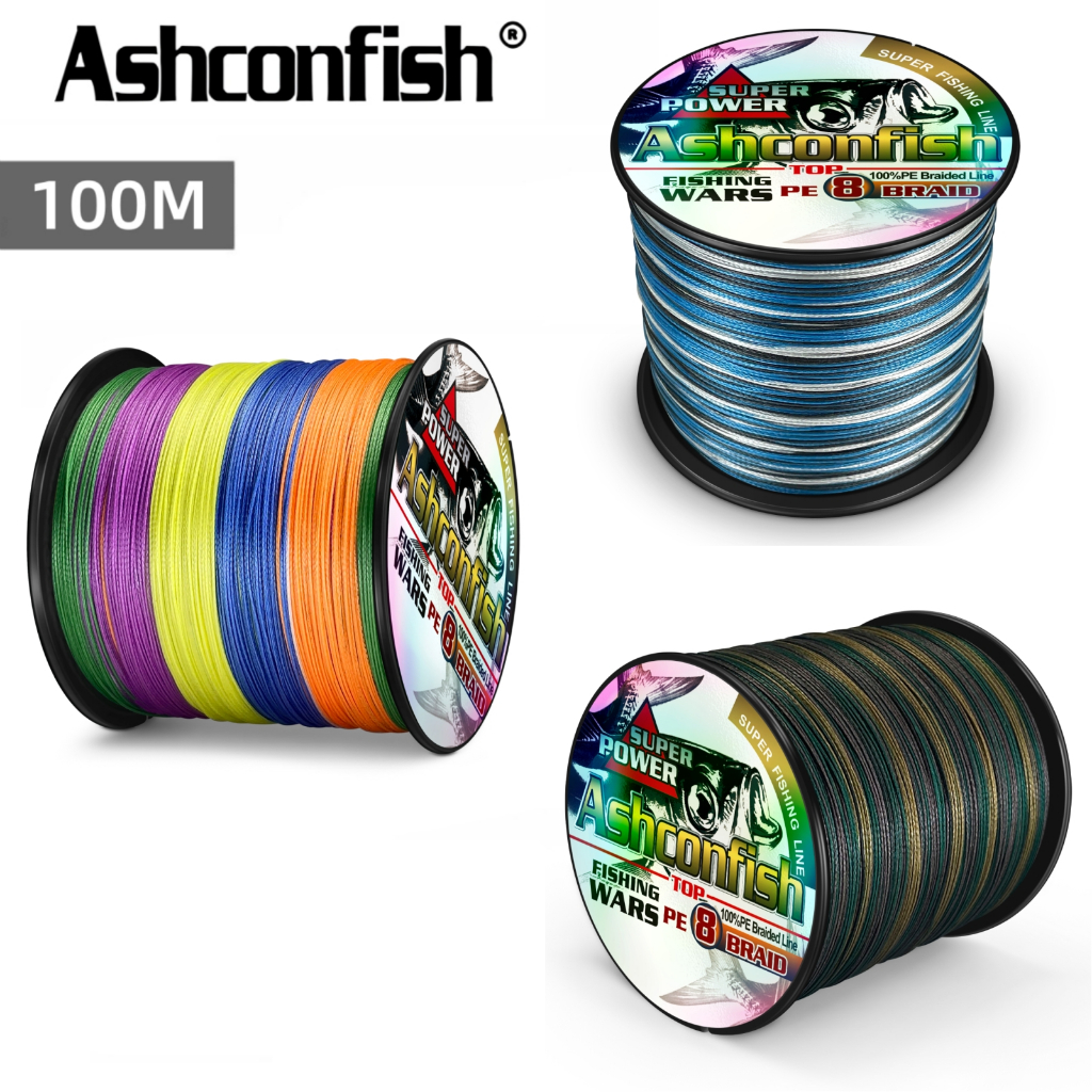 Ashconfish 100M 8 Strands Braided Fishing Line 6-150LB PE Lines ...