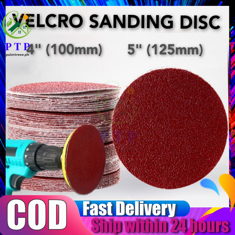 【Fast Delivery】Velcro Sanding Disc 4 inch 5 inch Round Sandpaper ...