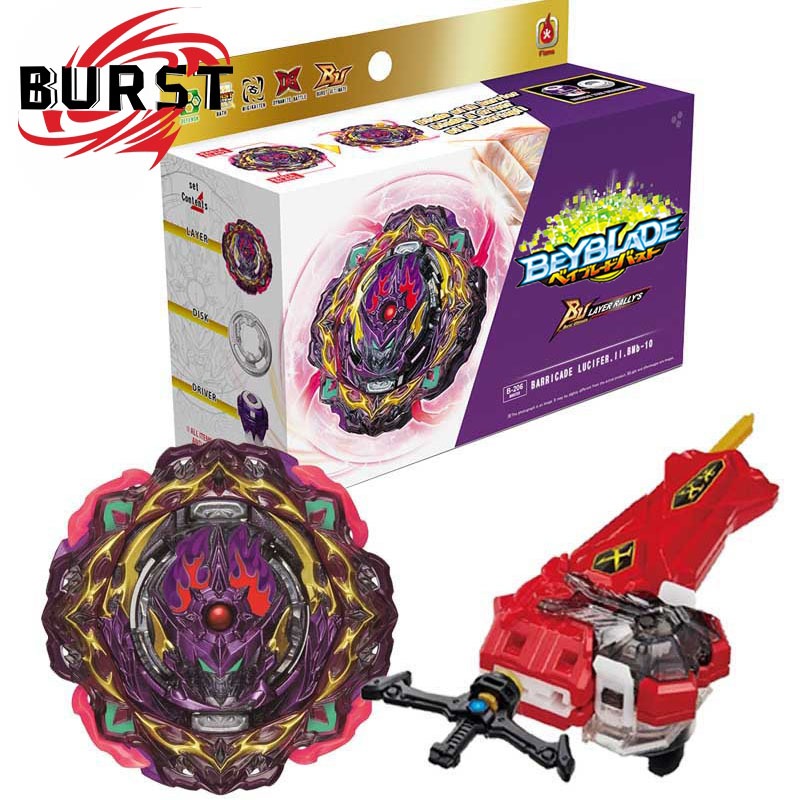 Beyblade Launcher Box Set BU B-206 Barricade Lucifer Beyblade Burst ...