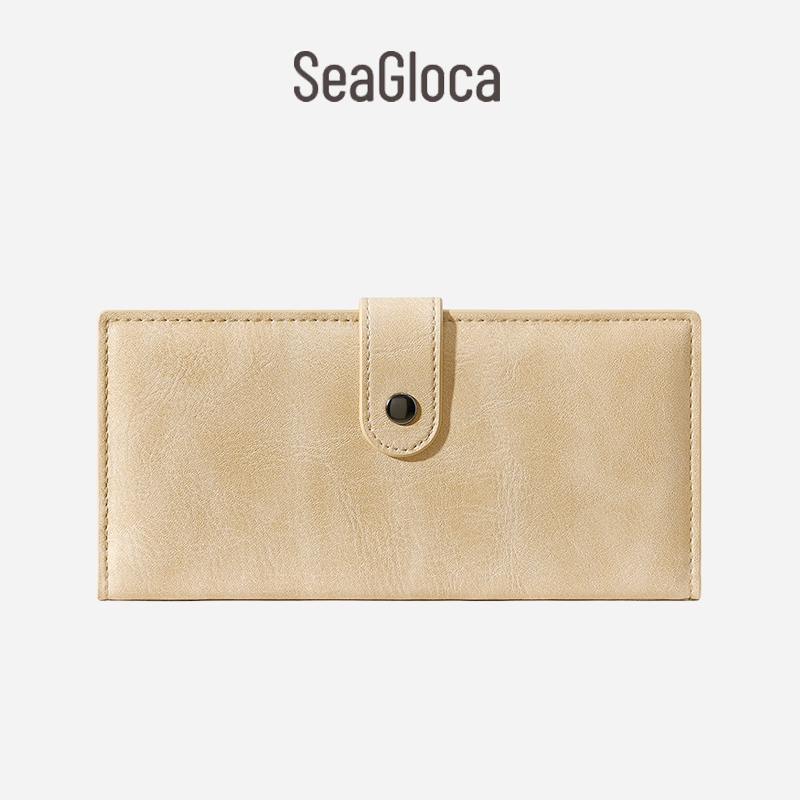 SeaGloca Fashion High-grade Zipper Multi-card PU Long Change Ladies ...