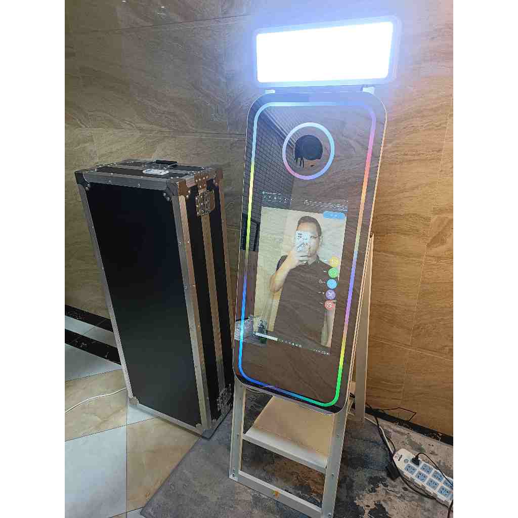 《manila in stock》40 inches LED light frame Portable Mirror Selfie smart ...