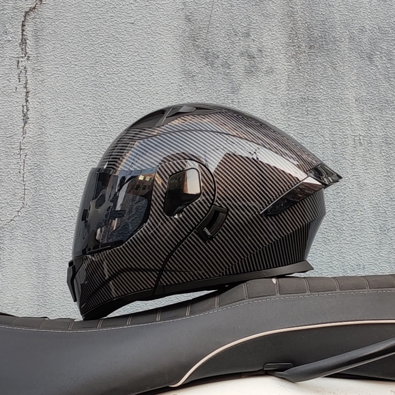 New ORZ motorcycle facelift helmet with dual mirror film head helmet ...