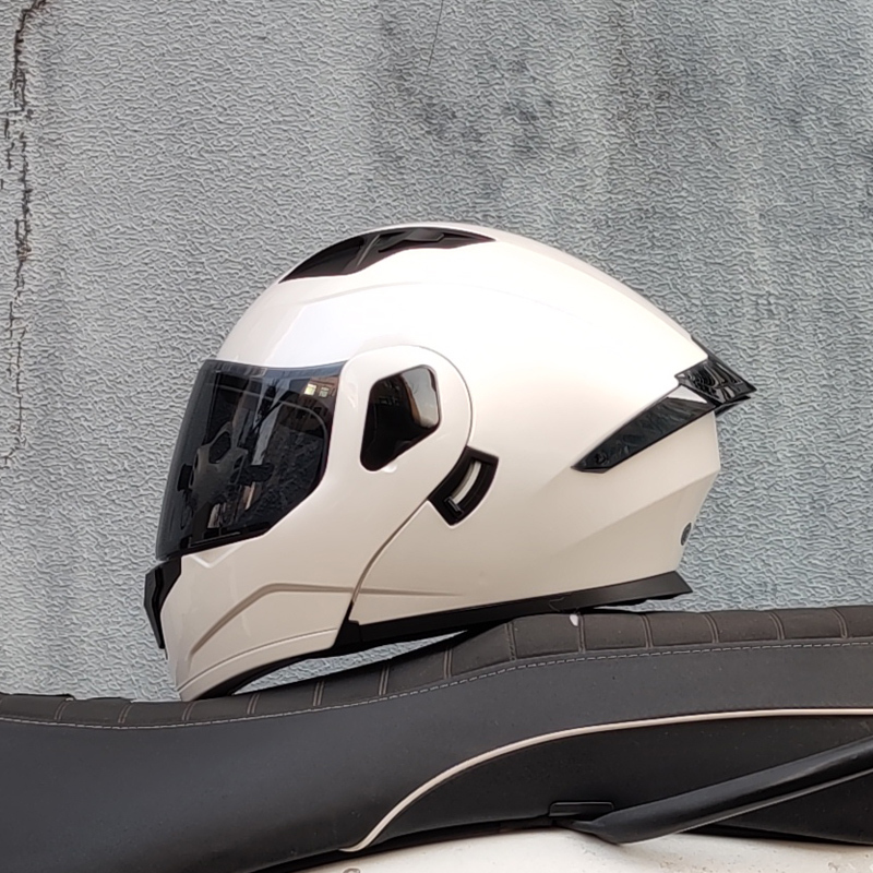 New ORZ motorcycle facelift helmet with dual mirror film head helmet ...