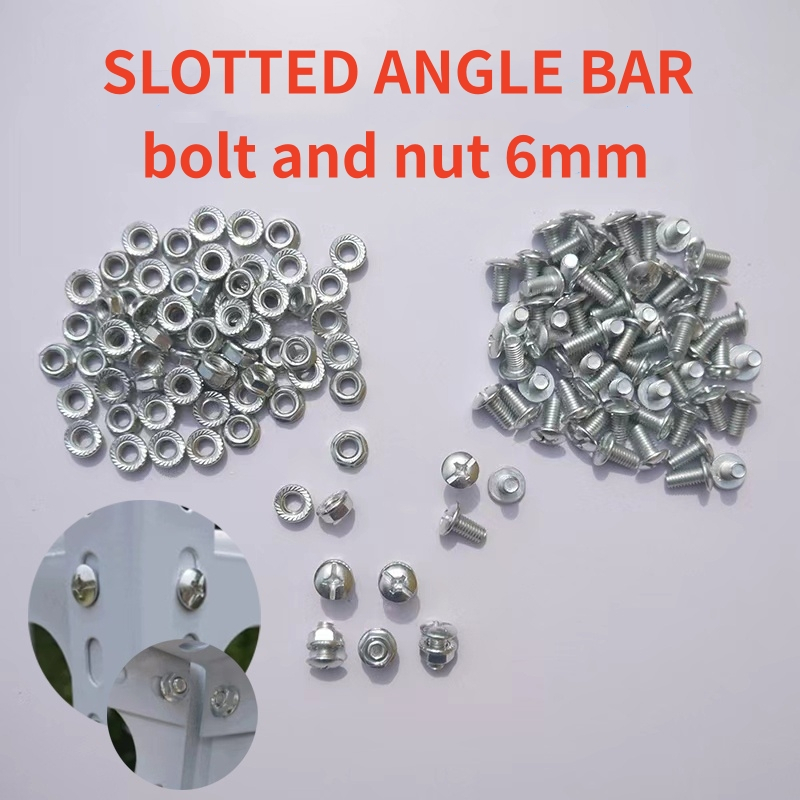 50 Pair BOLT AND NUT SCREW 6MM for Slotted Angle Bar 6mm | Shopee ...