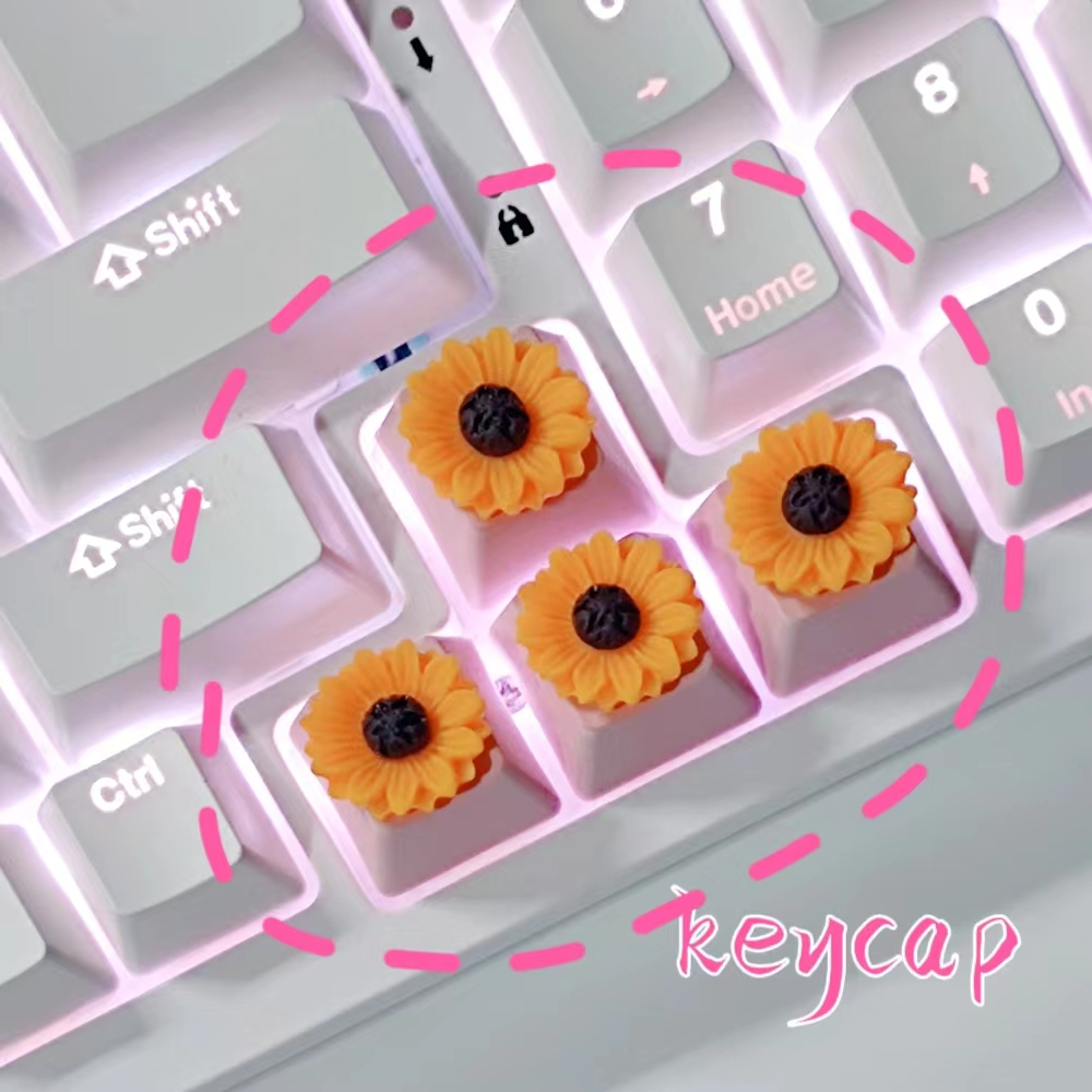 Keycap Flower PBT Handmade Customized for Mechanical Keyboard Keycap ...
