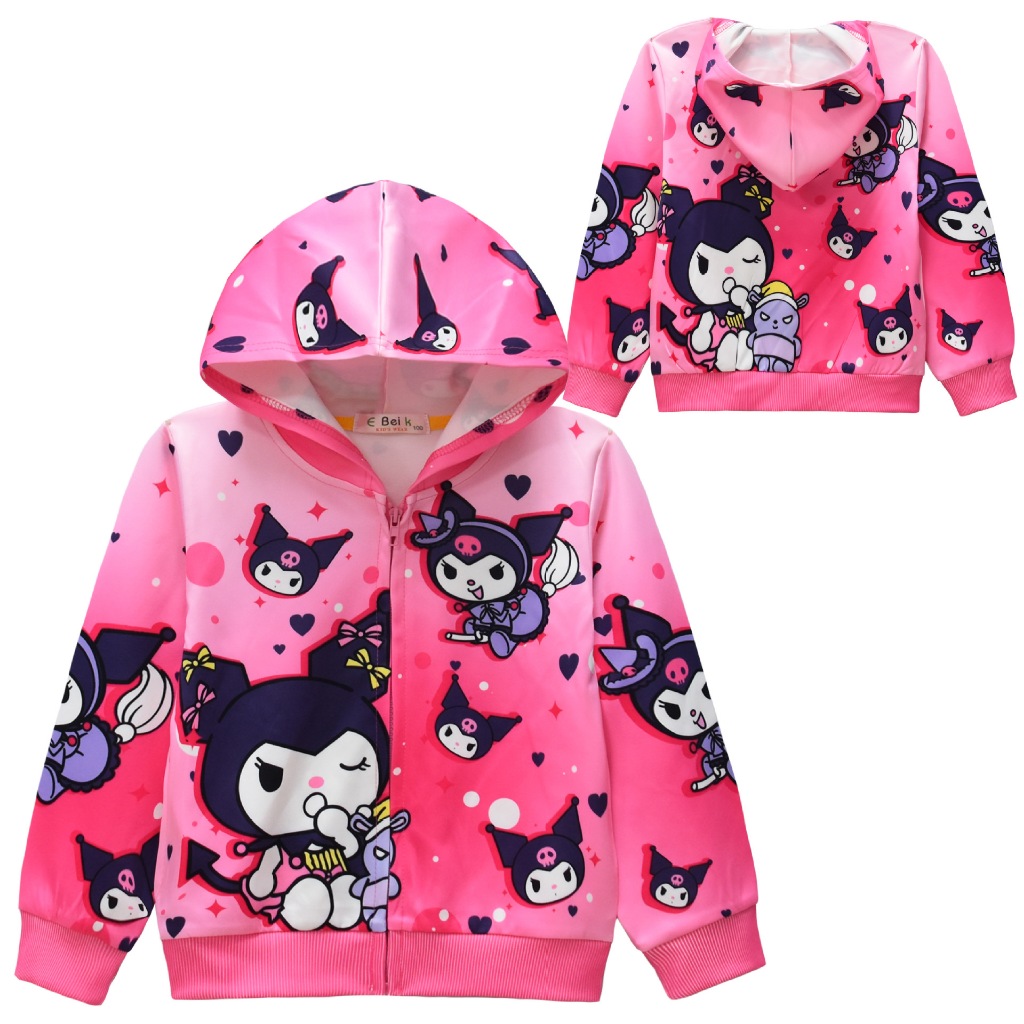 Ready Stock Girls Cartoon Kuromi Jacket New Style Fashion Outwear ...