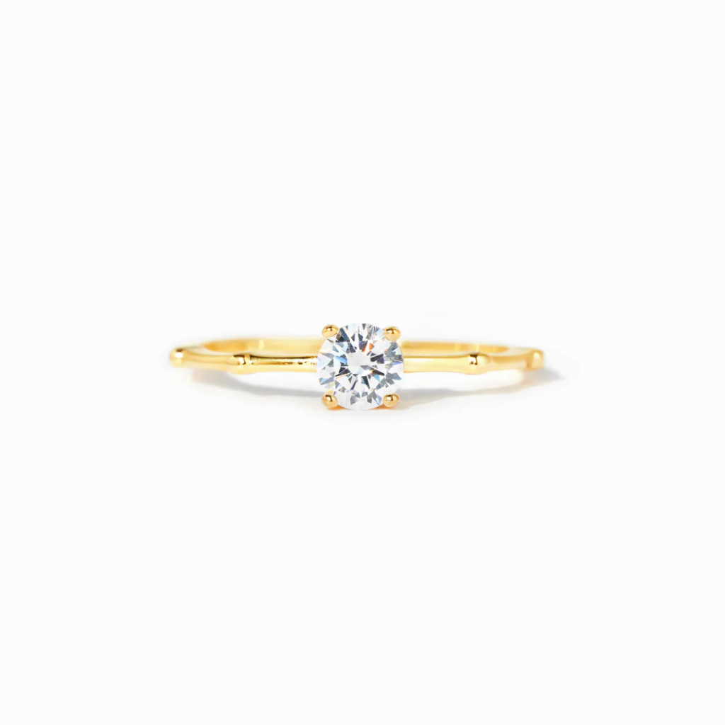 KEEP YOU FOREVER MINIMALIST ROUND CUT PROMISE RING moissanite ring ...