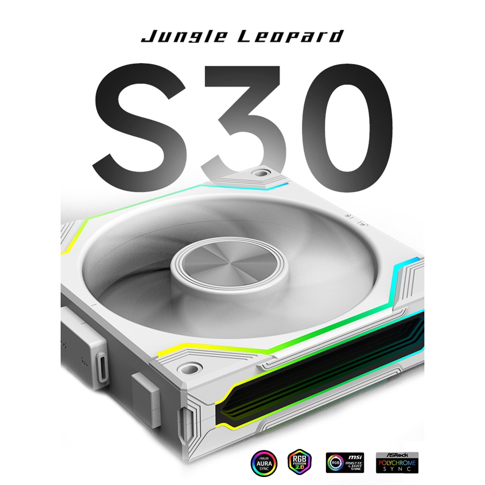 Jungle Leopard Interstellar S30 Magnetic Building Block CPU Fan 12030 ...